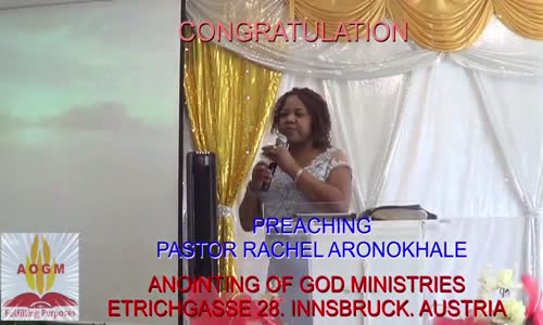 Congratulation by Pastor Rachel Aronokhale Anointing of God Ministries ...